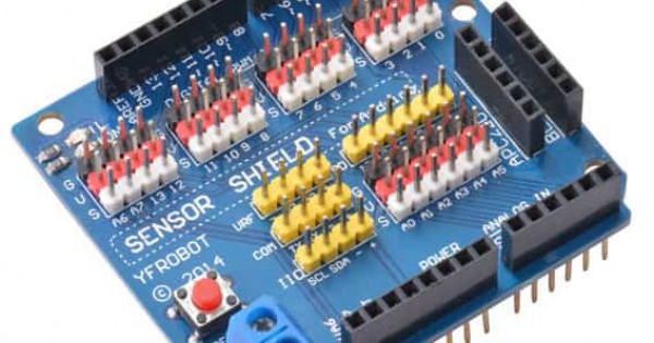 خرید | مشخصات | قیمت شیلد سنسور توسعه آردوینو نسخه 5 مدل YF ROBOT